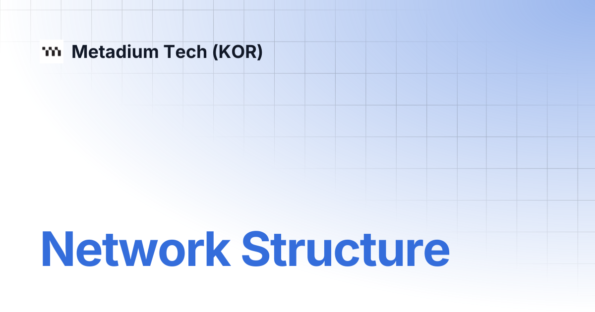 Network Structure | Metadium Tech (KOR)
